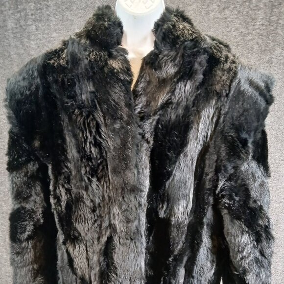 Unkown | Jackets & Coats | Vintage Black Genuine Fur Coat Dramatic ...